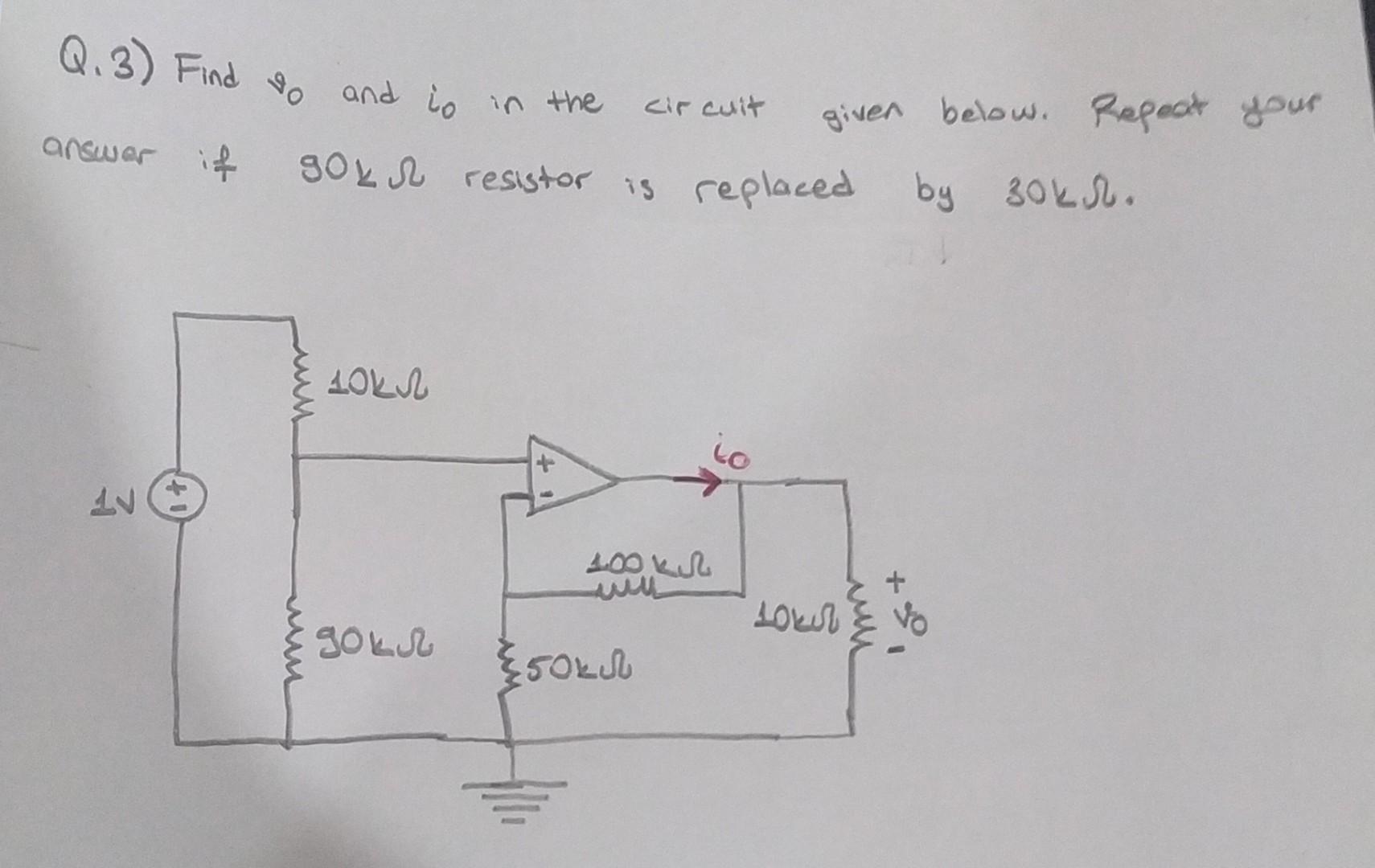 Solved Q.3) Find v0 and i0 in the circuit given below. | Chegg.com