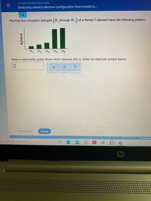 Solved O ELECTRONIC STRUCTURE Deducing valence electron | Chegg.com