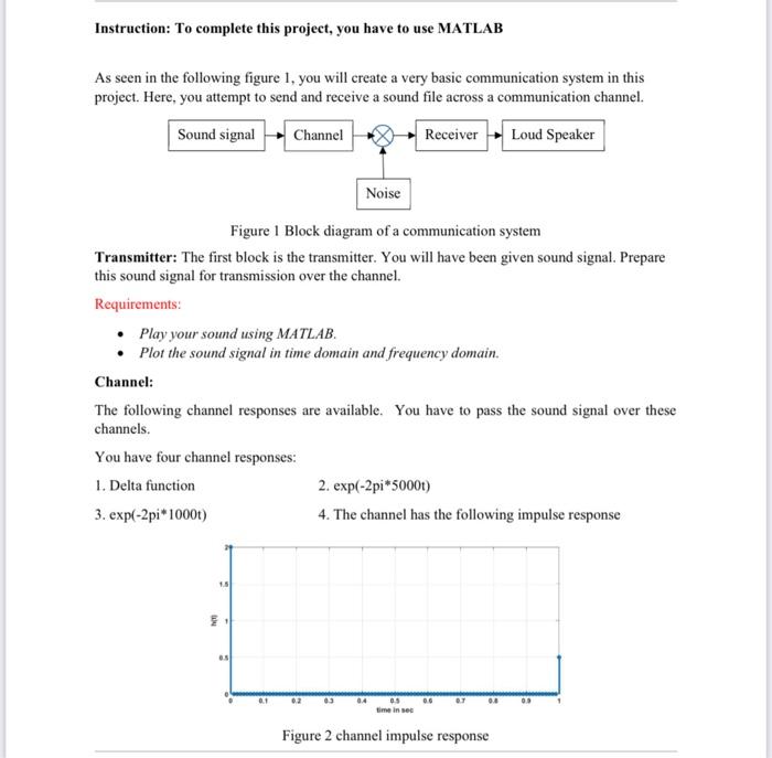 Instruction: To complete this project, you have to | Chegg.com
