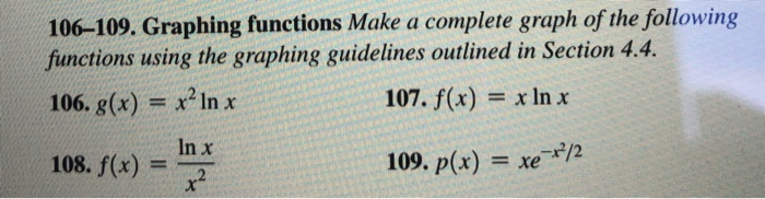 Solved 106-109. Graphing functions Make a complete graph of | Chegg.com
