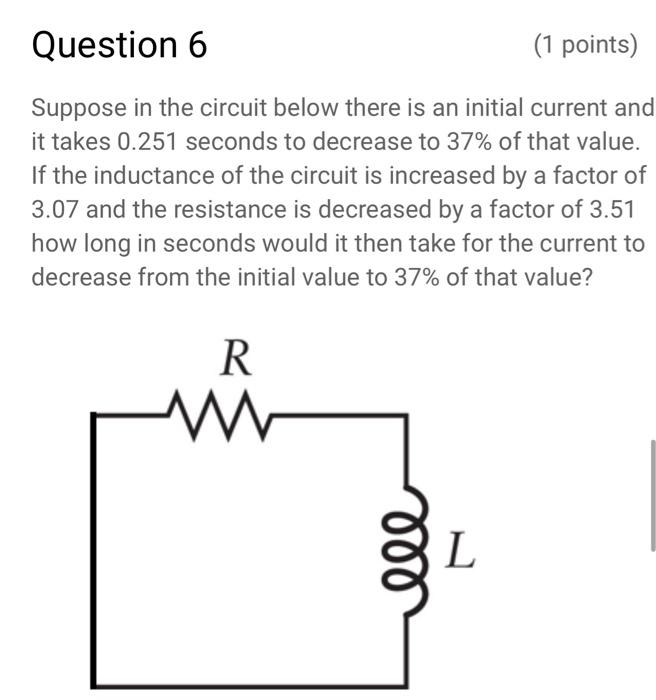 Solved Suppose in the circuit below there is an initial | Chegg.com