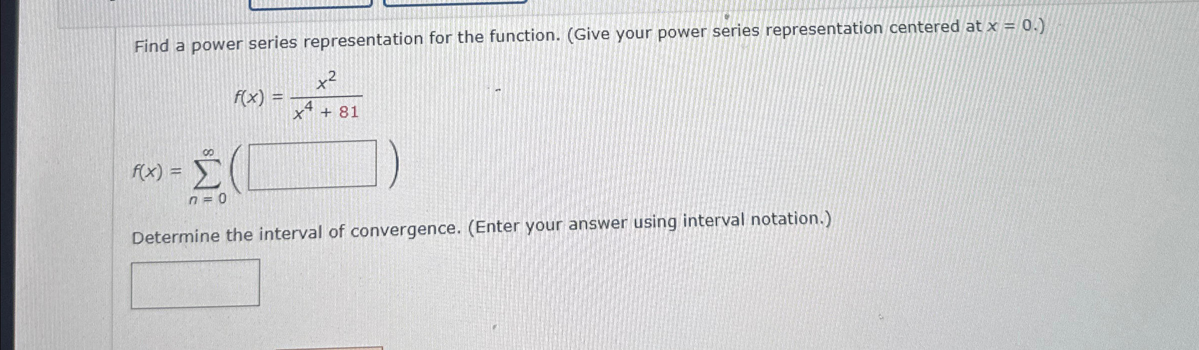 Solved Find a power series representation for the function. | Chegg.com
