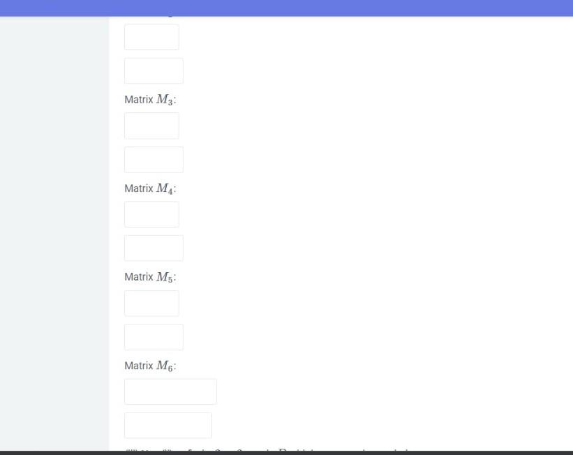 Matrix M3: Matrix M₁: Matrix M5: Matrix MG: letişim | Chegg.com