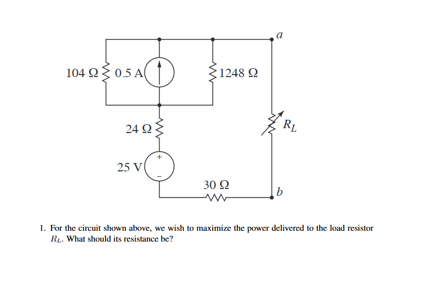 For the circuit shown above, we wish to maximize the | Chegg.com