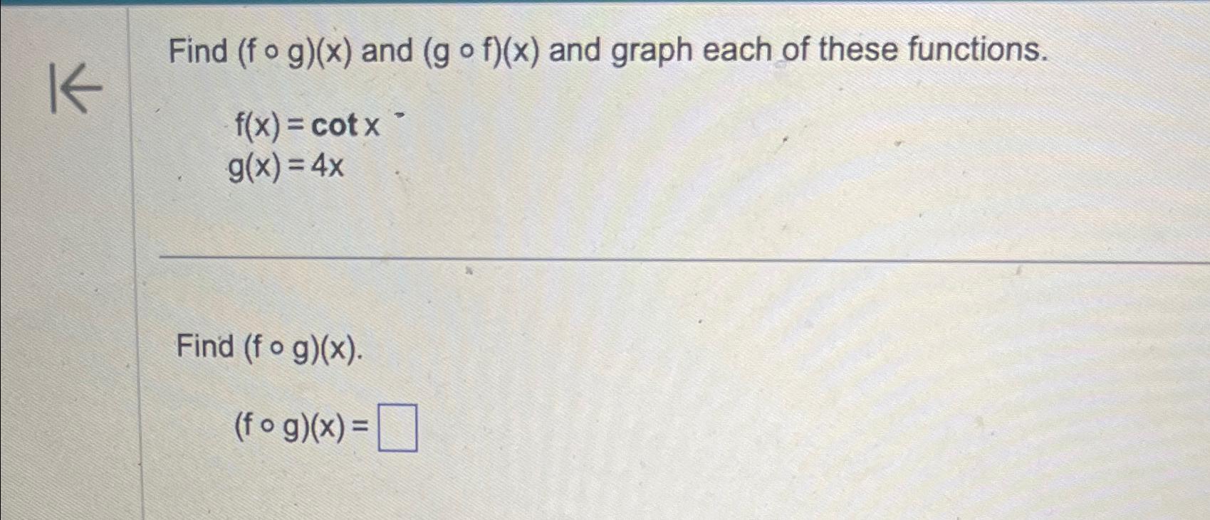 Solved Find (f@g)(x) ﻿and (g@f)(x) ﻿and graph each of these | Chegg.com