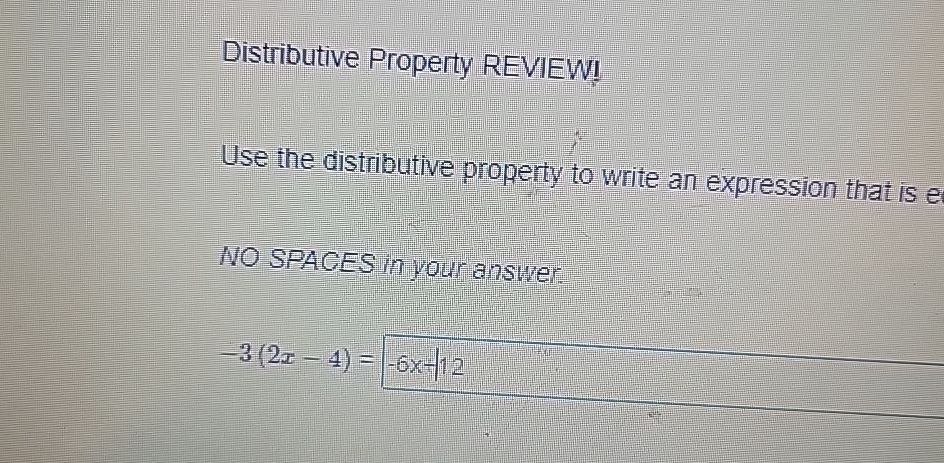 Solved Distributive Property REVIEW!Use the distributive | Chegg.com