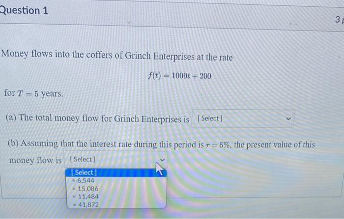 Solved Money flows into the coffers of Grinch Enterprises at | Chegg.com