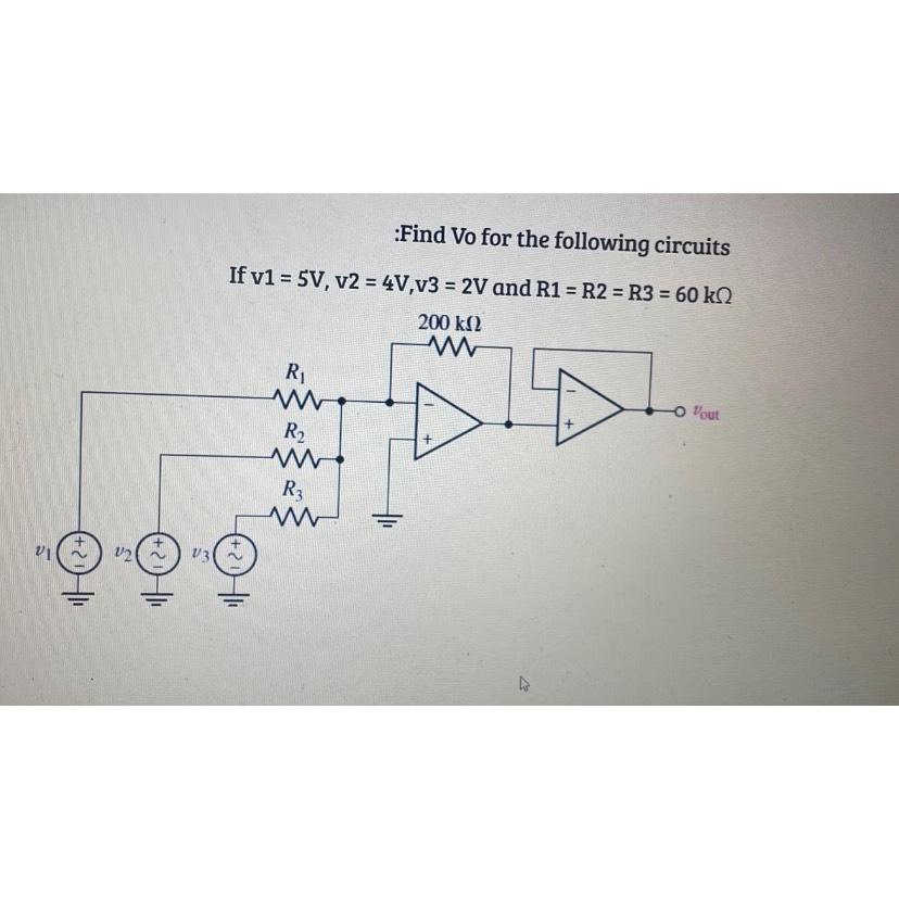 Solved :Find Vo for the following circuitsIf | Chegg.com