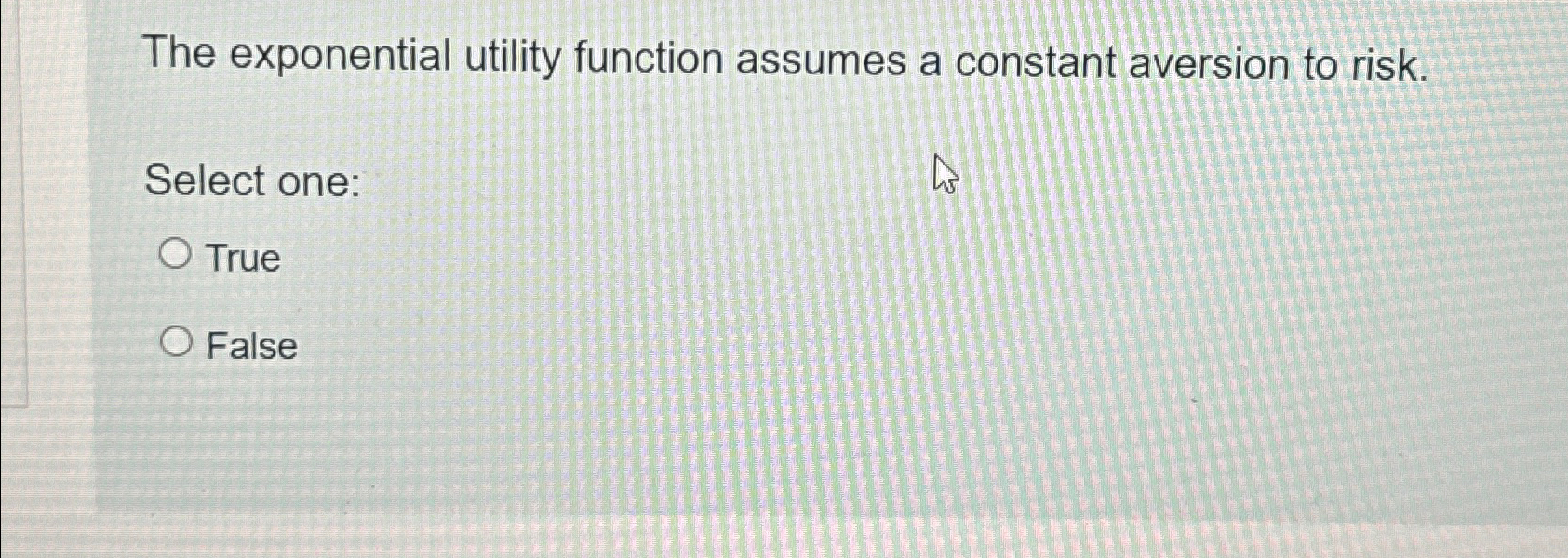 Solved The exponential utility function assumes a constant | Chegg.com
