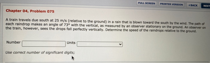 Solved FULL SCREEN PRINTER VERSION 4 BACK NEXT Chapter 04, | Chegg.com
