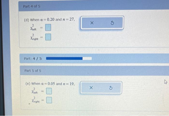 Solved Using 3 The Chi Square Distribution Table Find The 4753