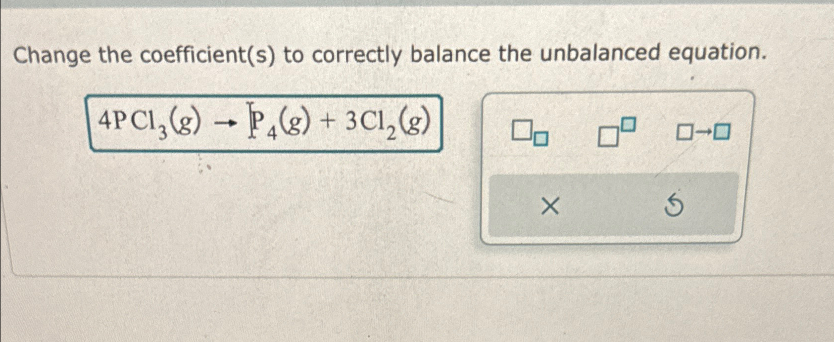 Solved Change the coefficient(s) ﻿to correctly balance the | Chegg.com