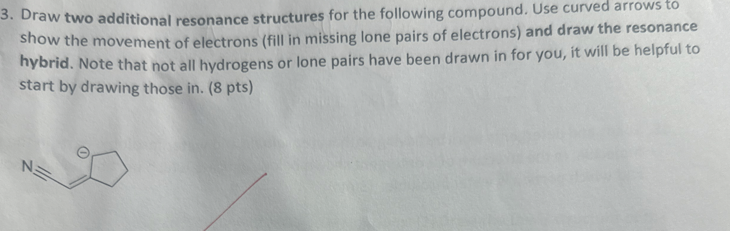 [Solved]: Draw two additional resonance structures for the f