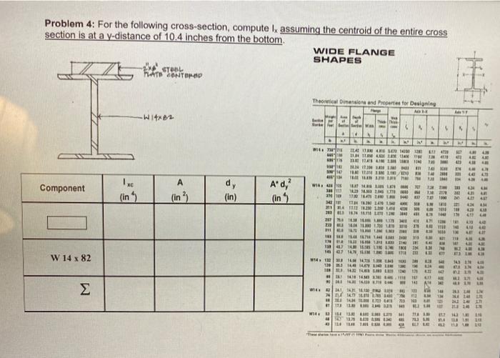 Solved Problem 4: For the following cross-section, compute | Chegg.com