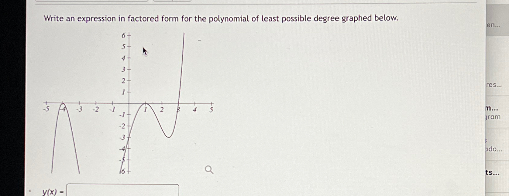 Solved Write an expression in factored form for the | Chegg.com