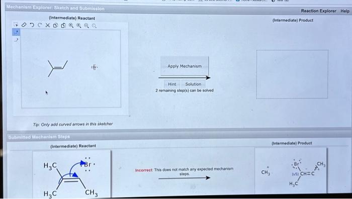 Solved (Intermediate) Product Tip: Ony add cirved arrows in | Chegg.com