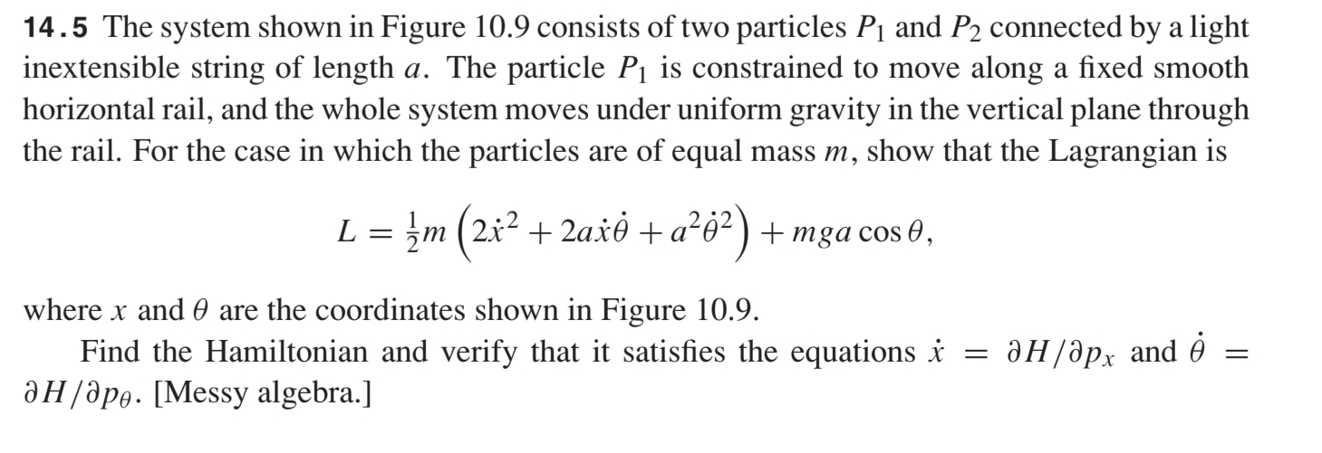 Solved 14.5 ﻿The system shown in Figure 10.9 ﻿consists of | Chegg.com