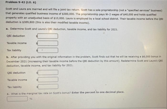Solved Scott and Laura are married and will file a joint tax | Chegg.com