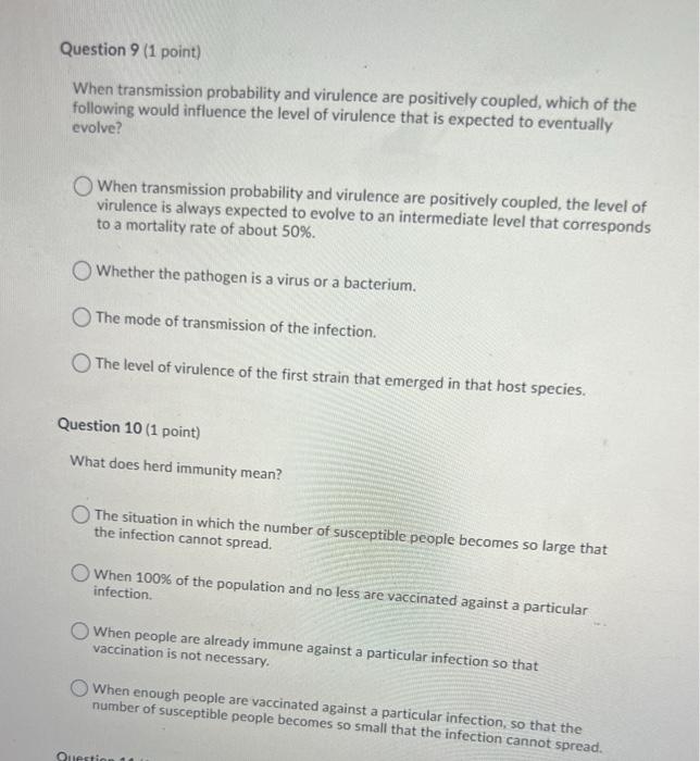 Solved Question 9 (1 point) When transmission probability | Chegg.com Solved Question 9 (1 point) When transmission probability | Chegg.com