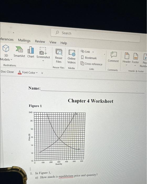 Solved Chapter 4 Worksheet Figure 1 1. In Figure 1, a) How | Chegg.com