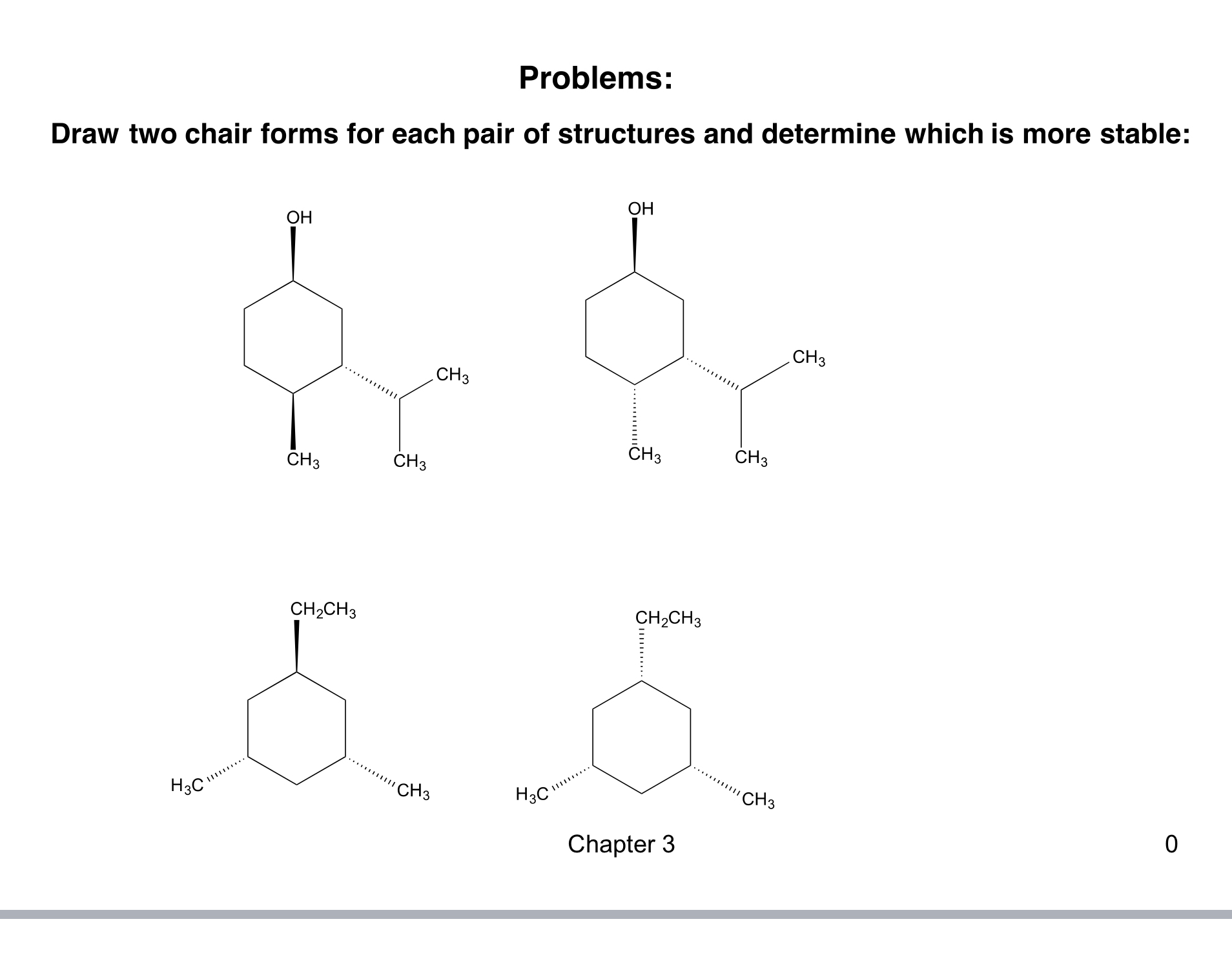 Solved Problems:Draw two chair forms for each pair of | Chegg.com