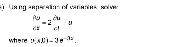 Solved Using separation of variables, | Chegg.com