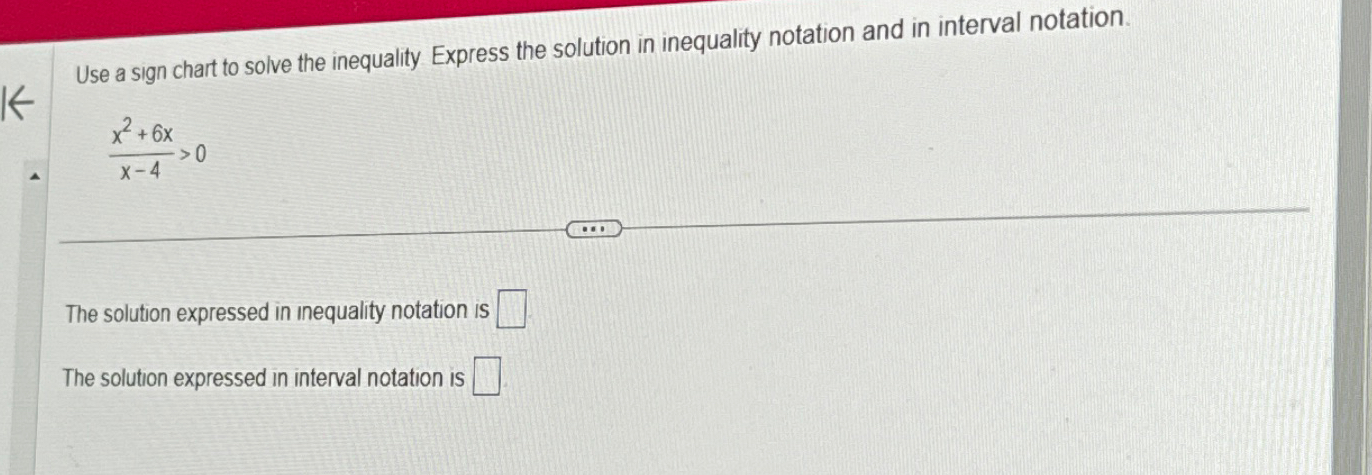 Solved Use a sign chart to solve the inequality Express the | Chegg.com
