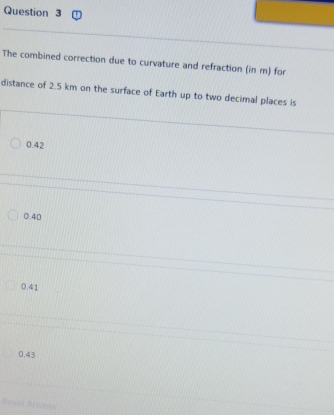 Solved Question 3The combined correction due to curvature | Chegg.com