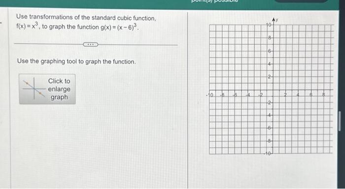 Solved Use transformations of the standard cubic function, | Chegg.com