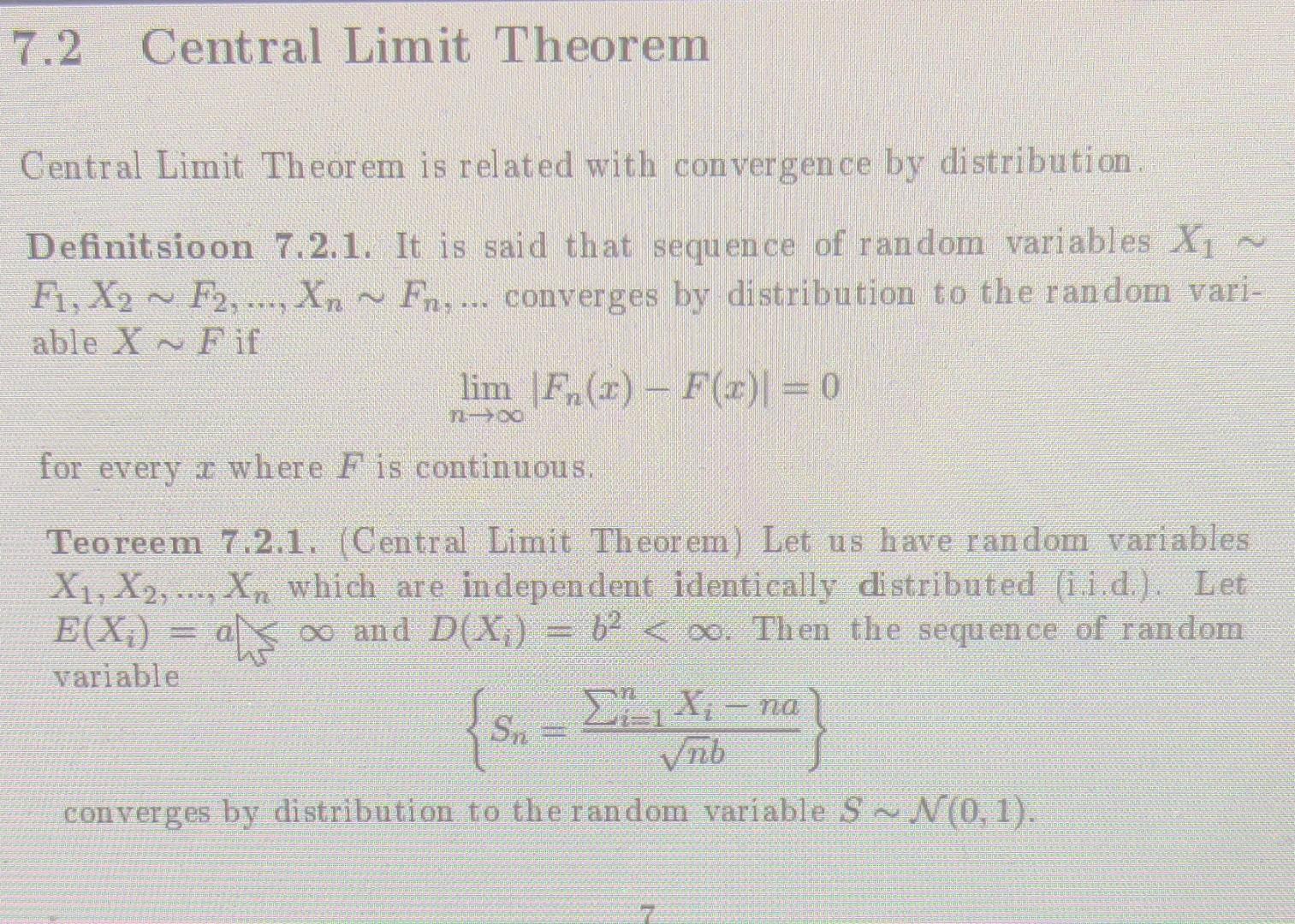 Solved Let us have xˉ=n1∑i=1nXi According to the Theorem 7.2 | Chegg.com