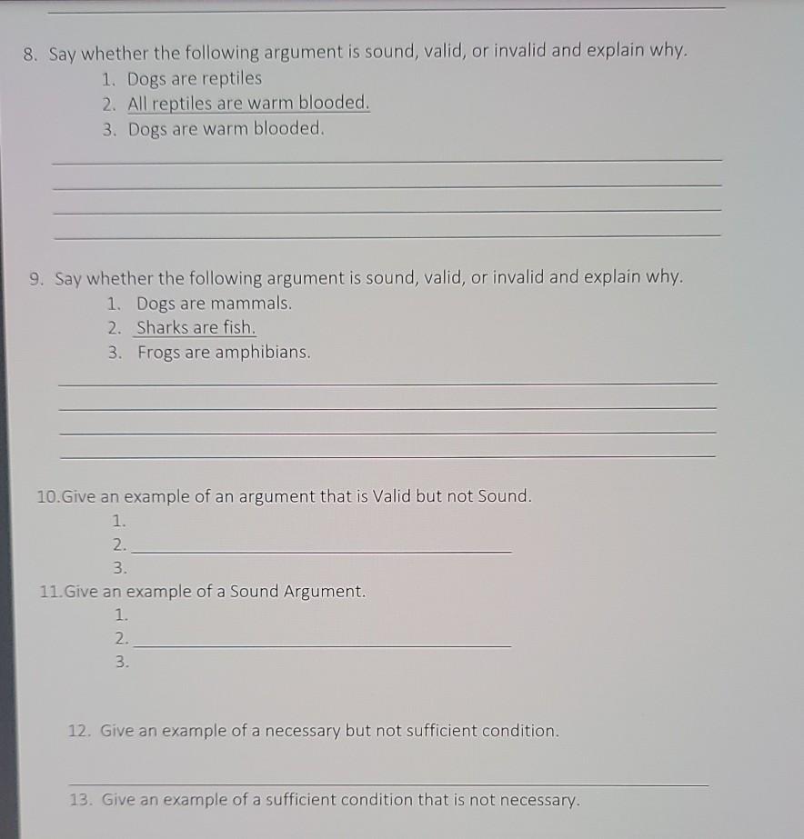 Solved 5. Deductive arguments can be valid but Inductive | Chegg.com