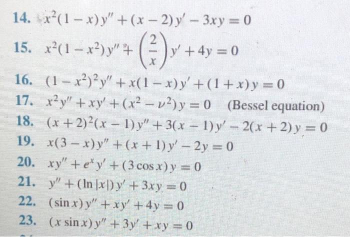 Solved In each of Problems 12 through 23. find all singular | Chegg.com