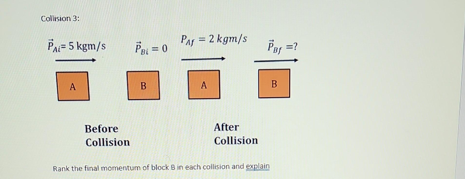 [Solved]: 1. Consider the three collisions below: