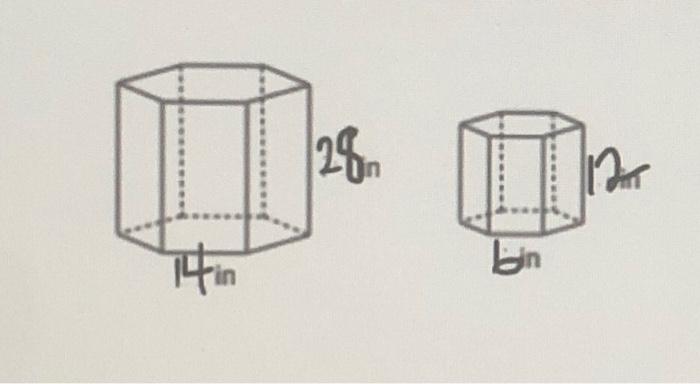 Solved The prisms below are similar. Find the scale factor, | Chegg.com