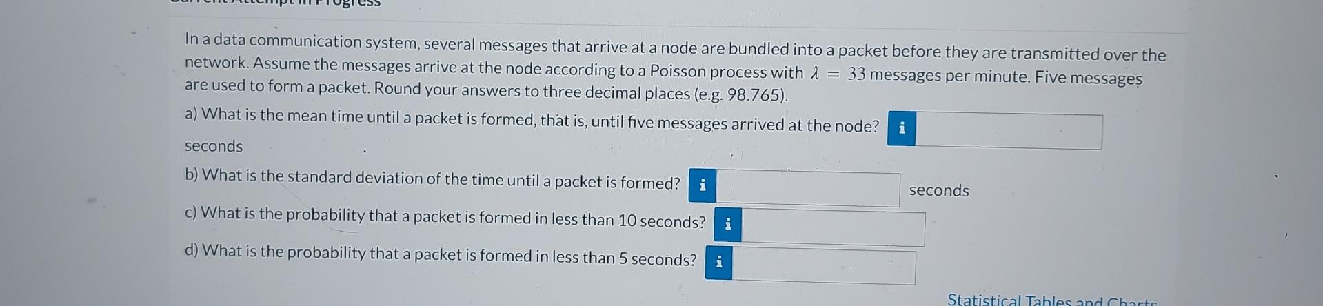 Solved In a data communication system, several messages that | Chegg.com