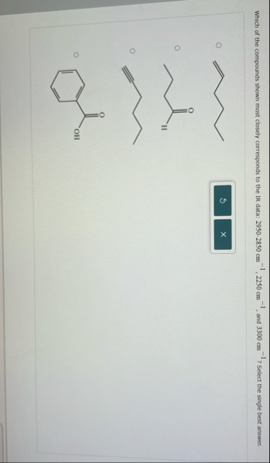 Solved Which of the compounds shown most closely corresponds | Chegg.com