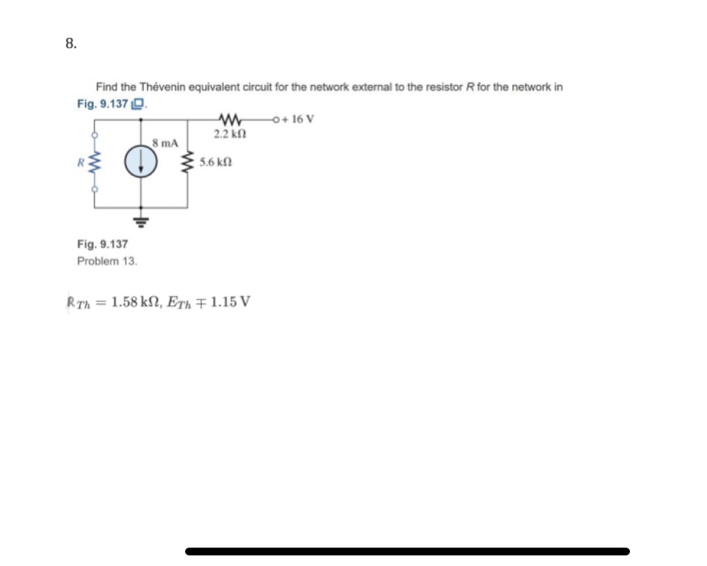Solved Find the Thévenin equivalent circuit for the network | Chegg.com