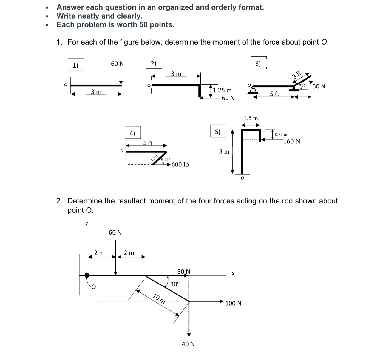 Solved Answer each question in an organized and orderly | Chegg.com