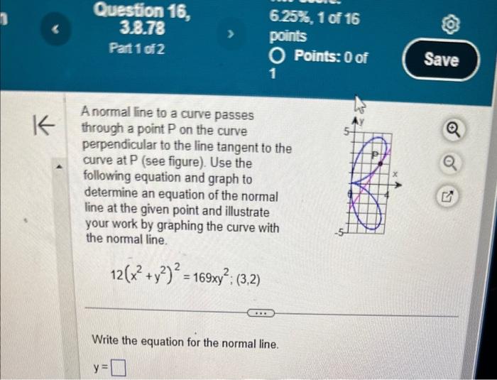 Solved A normal line to a curve passes through a point P on | Chegg.com