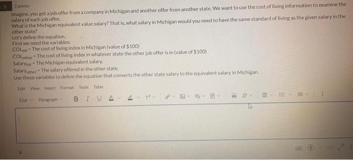 Solved 6 points Use the data you gathered in Part 1 to | Chegg.com