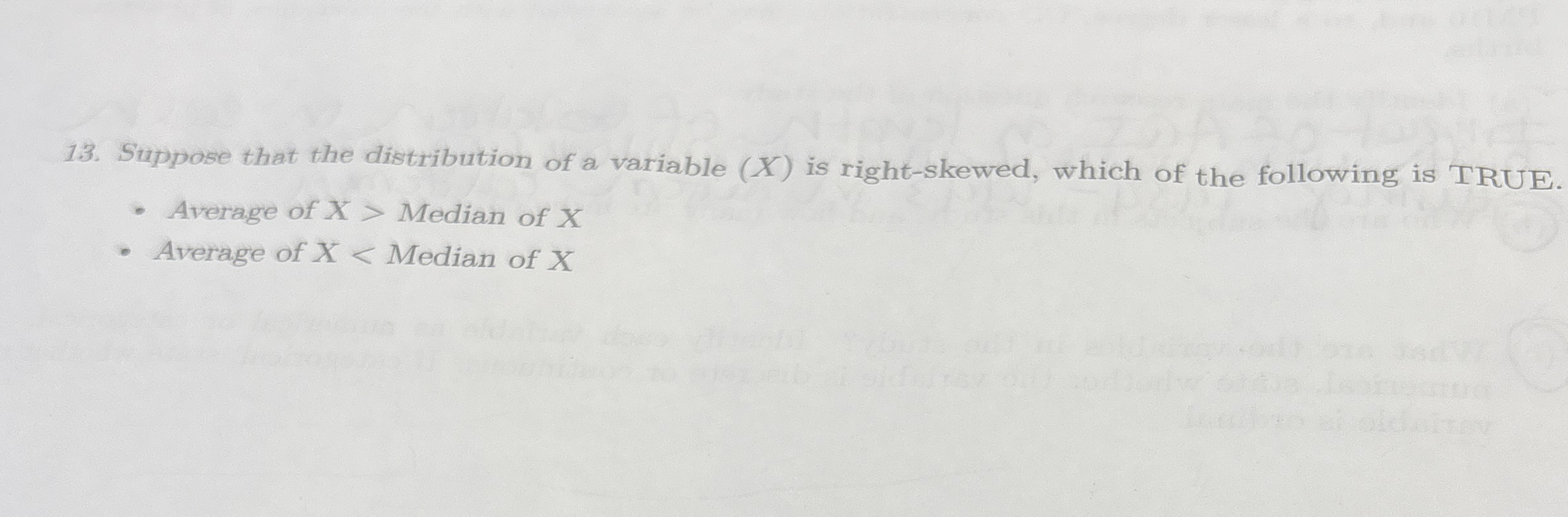 Solved Suppose that the distribution of a variable (x) ﻿is | Chegg.com
