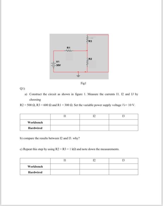 Solved Q1) a) Construct the circuit as shown in figure 1. | Chegg.com