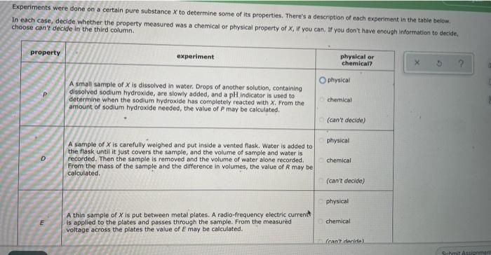 Solved Experiments were done on a certain pure substance X | Chegg.com