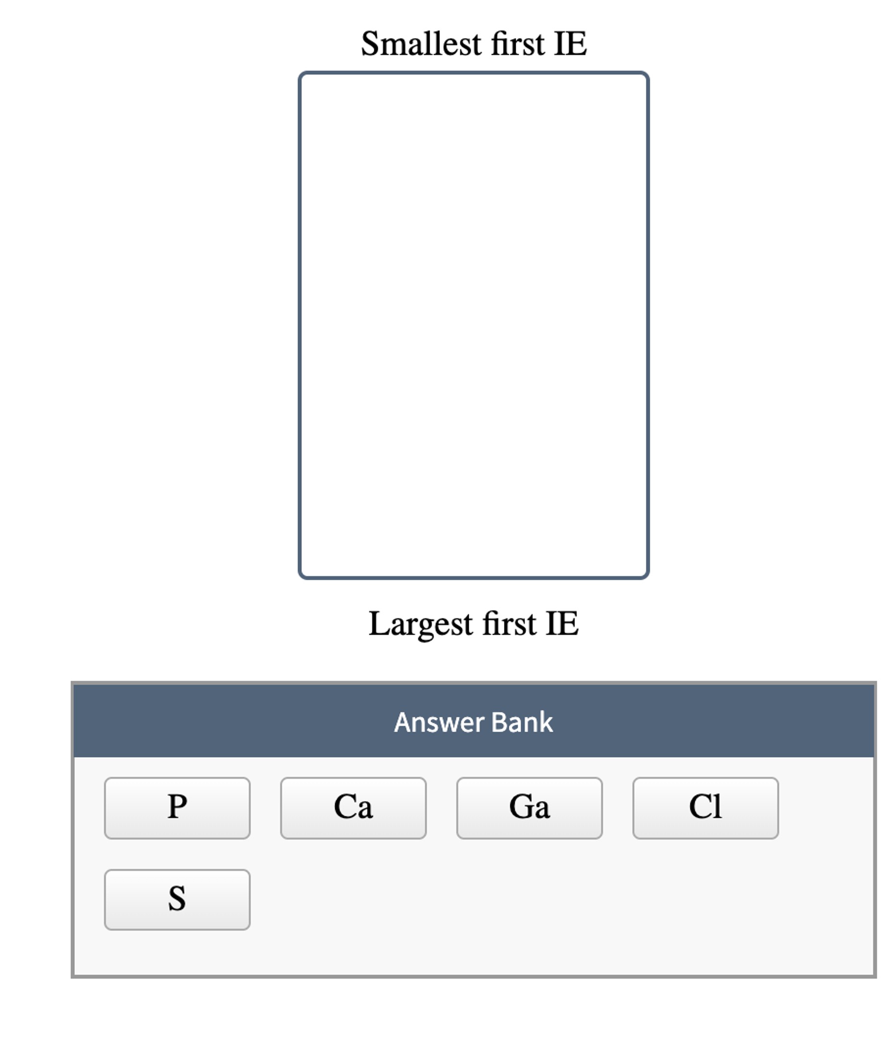 Solved Smallest first IELargest first IEAnswer Bank | Chegg.com