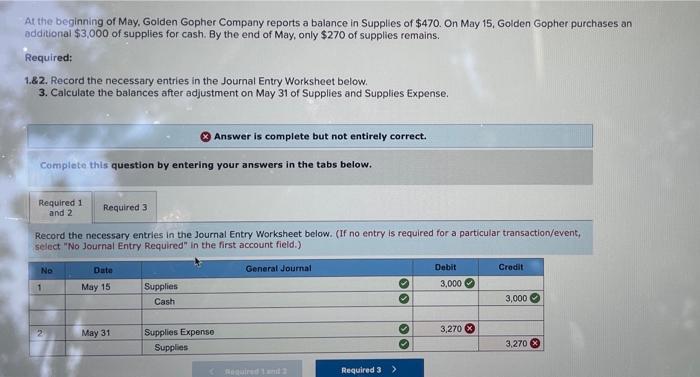 Solved At the beginning of May, Golden Gopher Company | Chegg.com