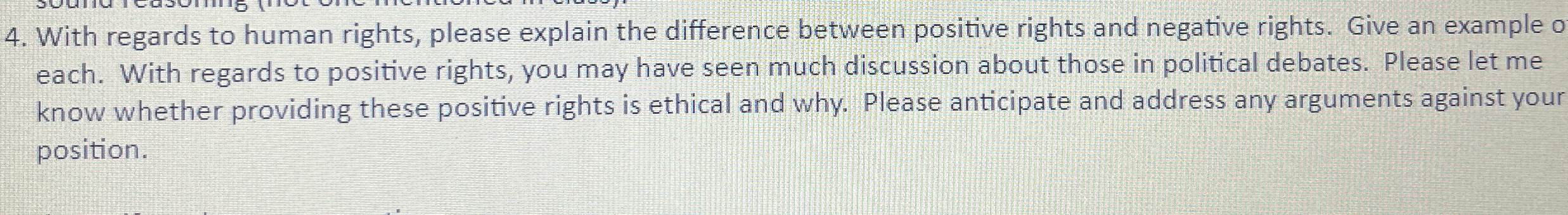 Solved With regards to human rights, please explain the | Chegg.com