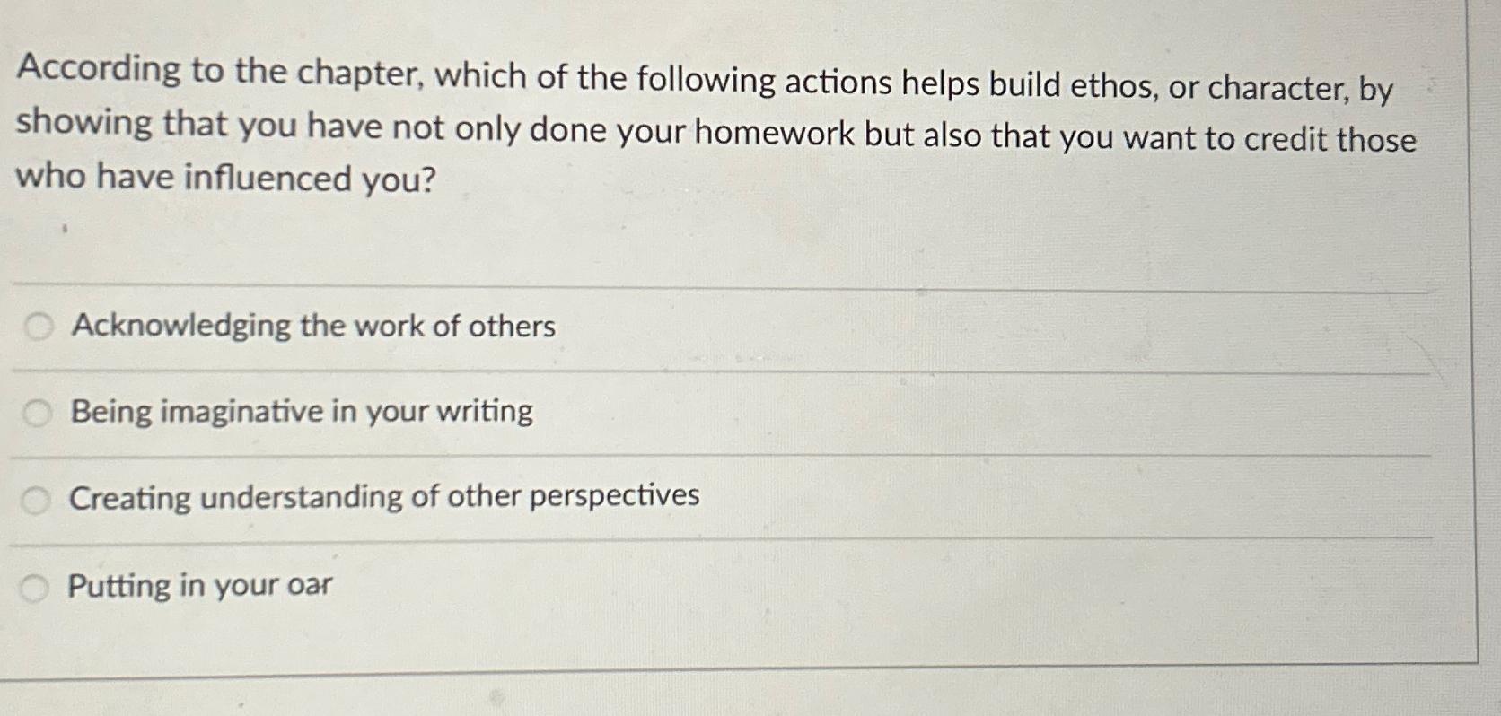 Solved According to the chapter, which of the following | Chegg.com
