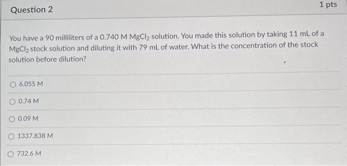 Solved You have a 90 milliliters of a 0.740MMgCl2 solution. | Chegg.com