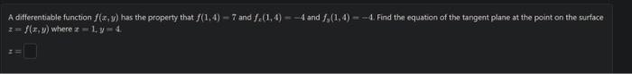 Solved A differentiable function f(x,y) has the property | Chegg.com