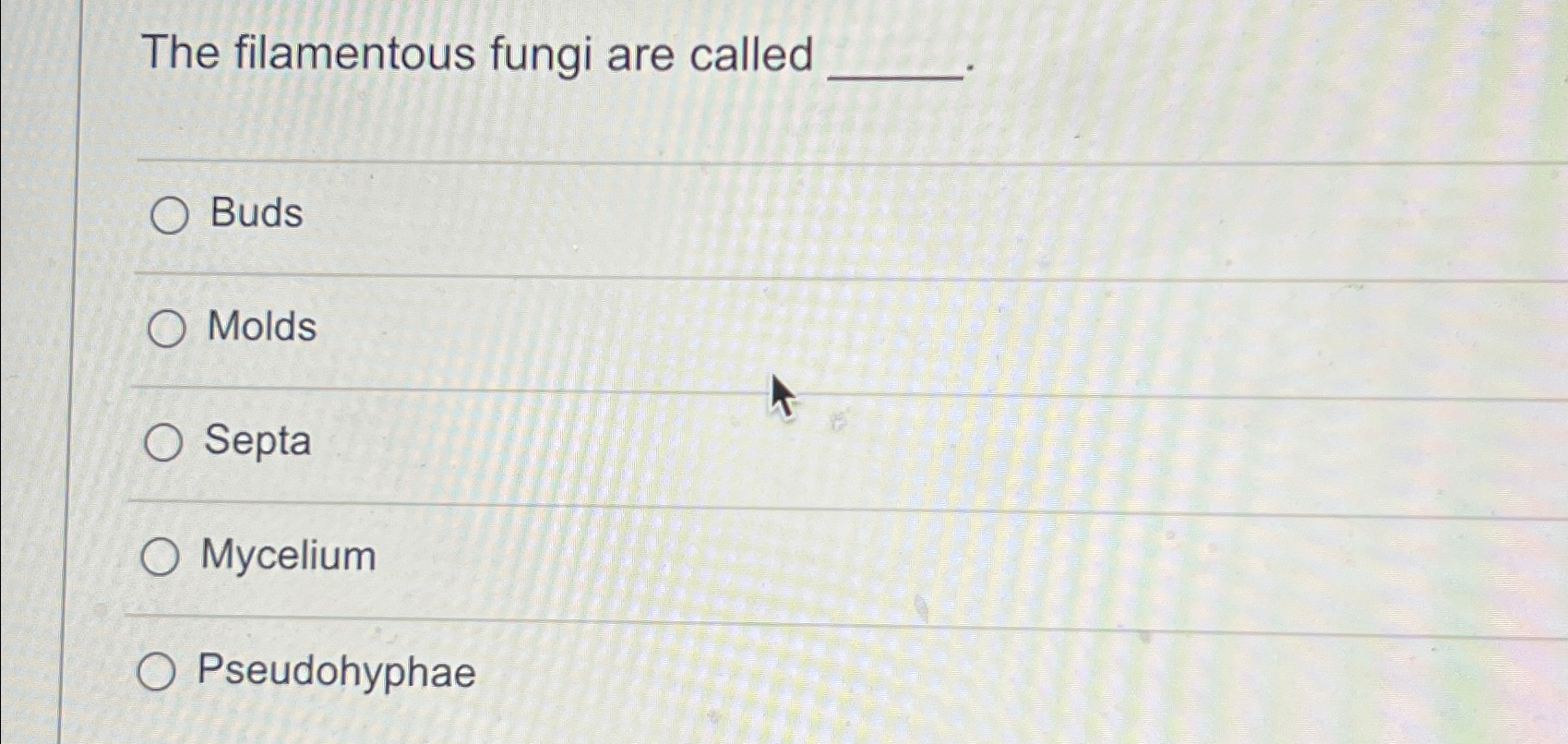 Solved The filamentous fungi are | Chegg.com